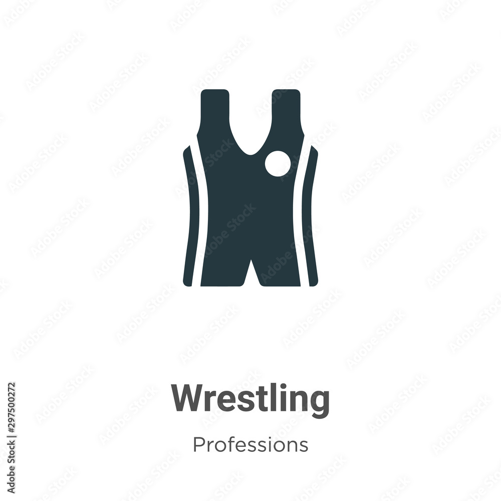 Wrestling vector icon on white background. Flat vector wrestling icon ...