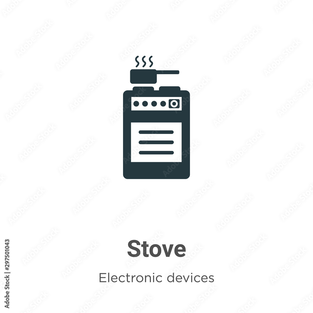 Stove vector icon on white background. Flat vector stove icon symbol ...