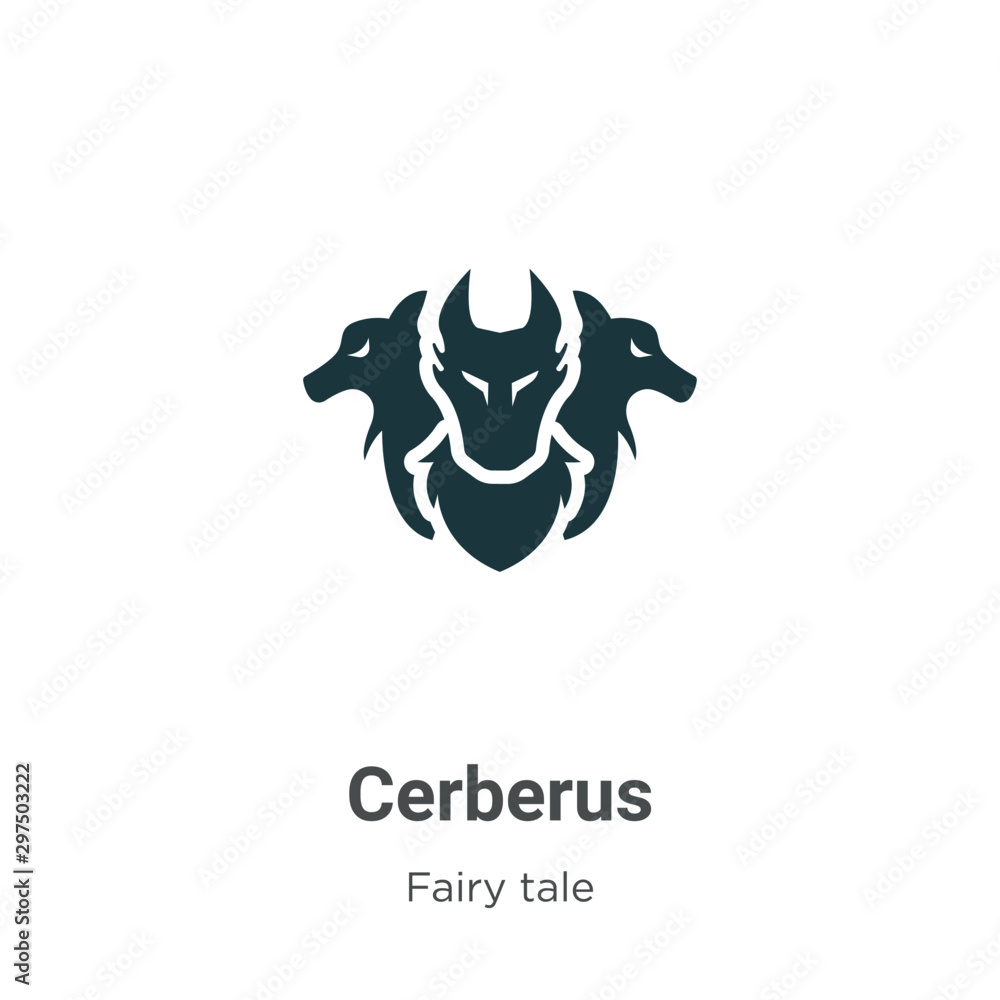 Cerberus vector icon on white background. Flat vector cerberus icon ...