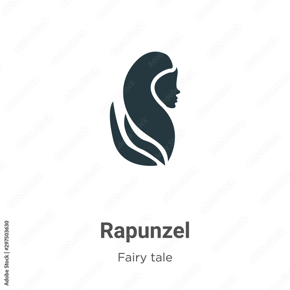 Rapunzel vector icon on white background. Flat vector rapunzel icon ...
