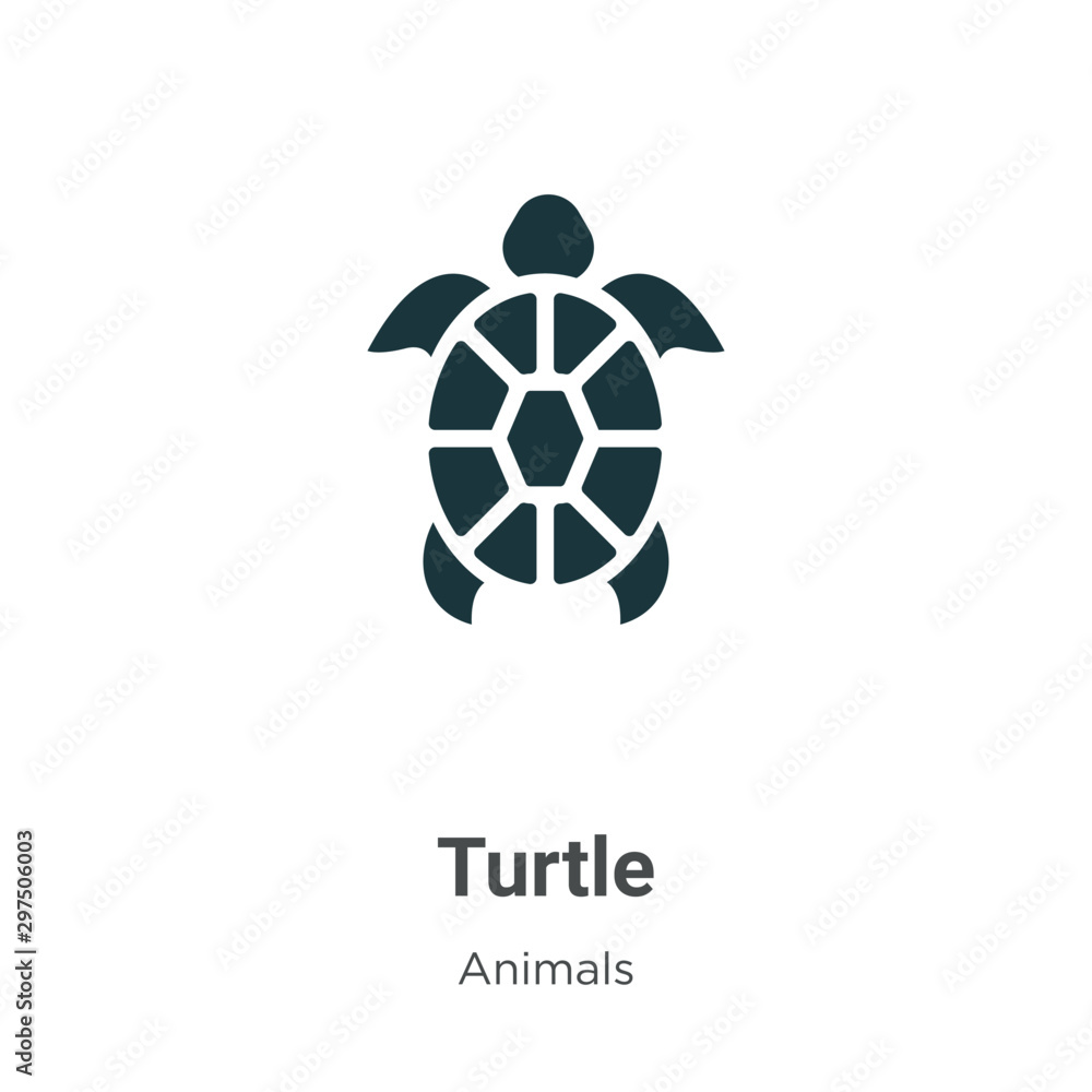 Turtle vector icon on white background. Flat vector turtle icon symbol ...