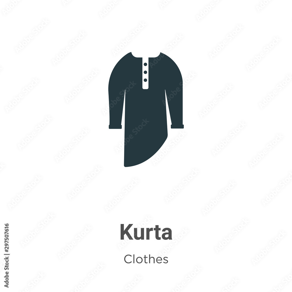 Kurta vector icon on white background. Flat vector kurta icon symbol ...