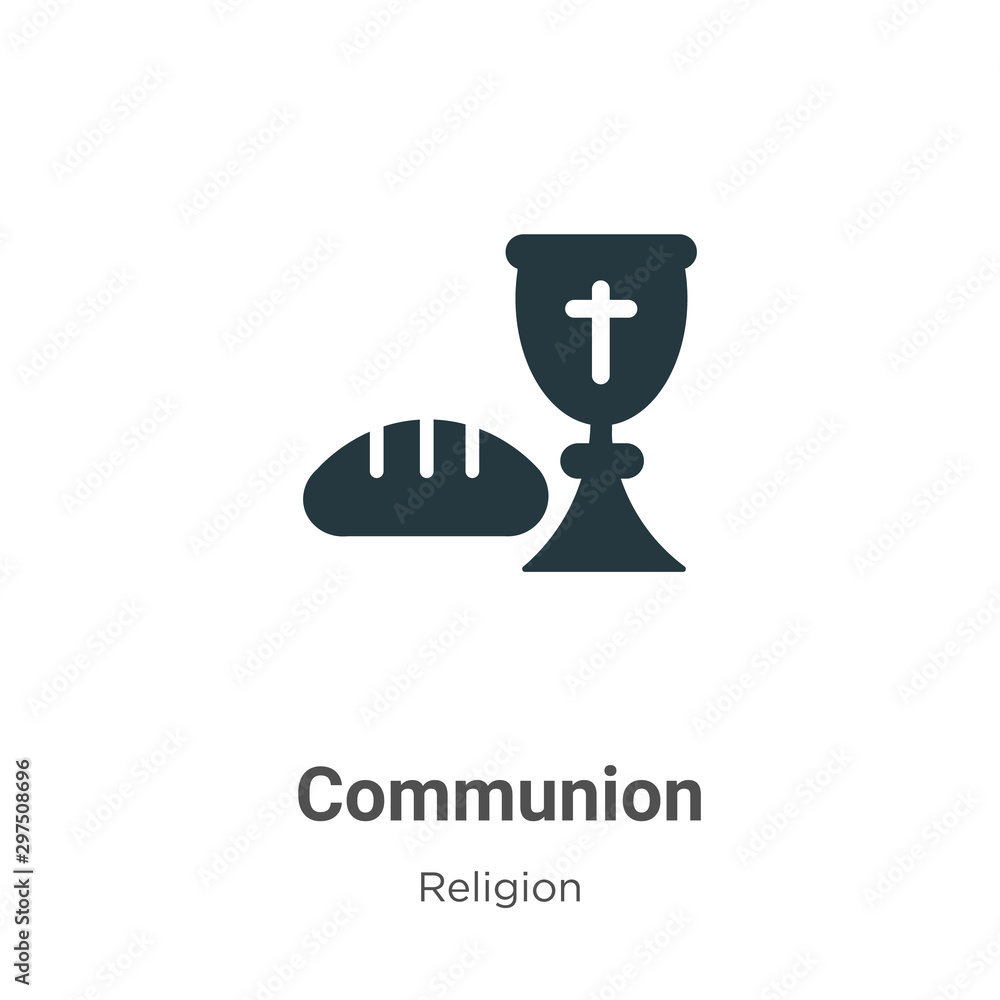 Communion vector icon on white background. Flat vector communion icon ...