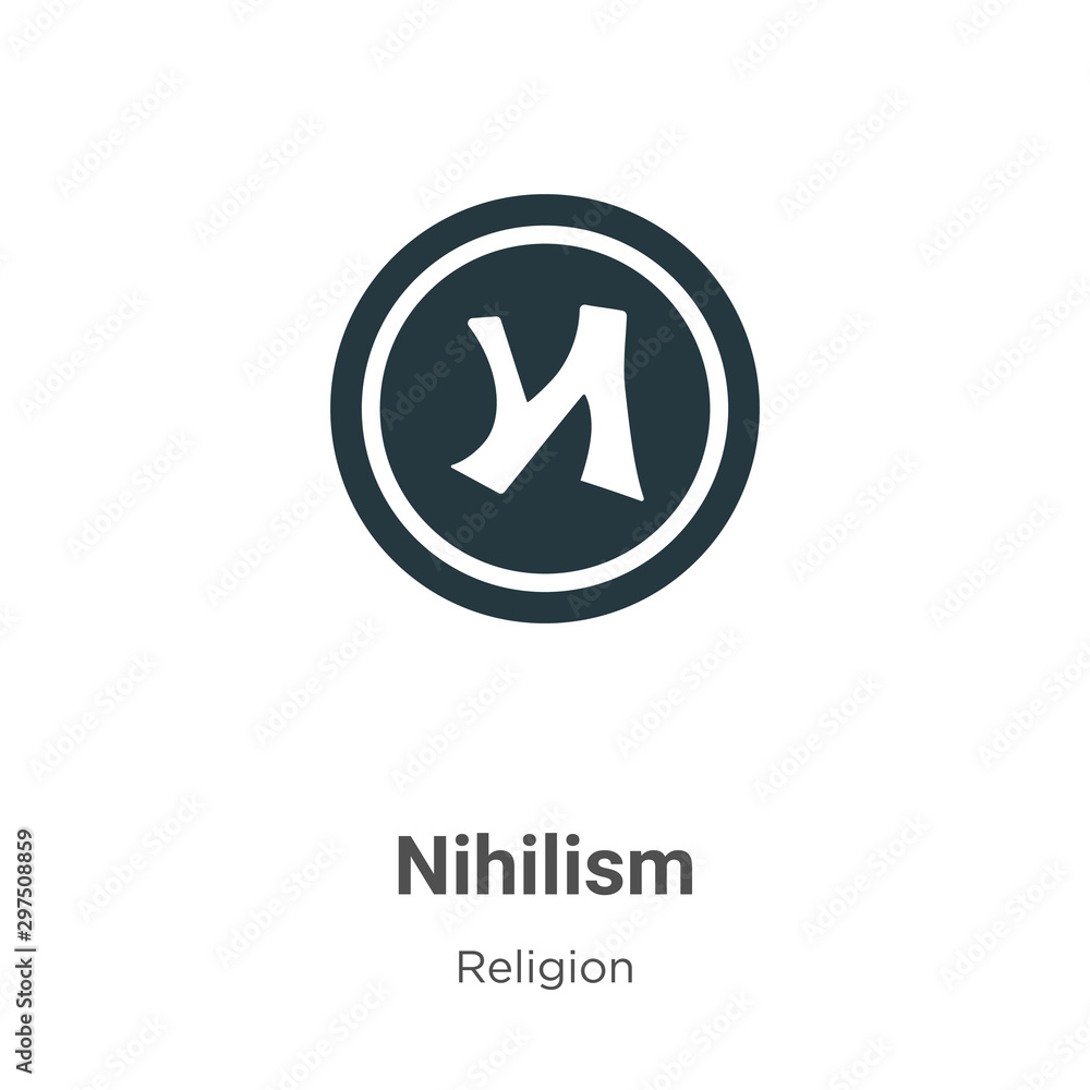 Vecteur Stock Nihilism vector icon on white background. Flat vector ...