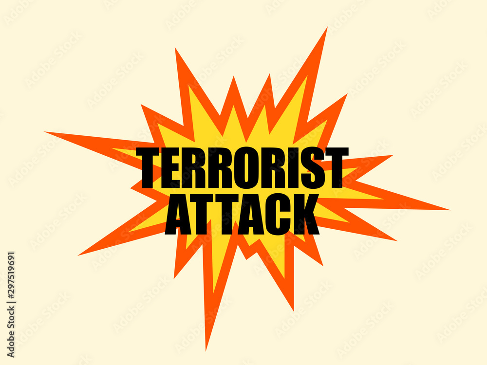 Terrorist attack - dangerous bomb is exploding. Terrorism and usage of ...