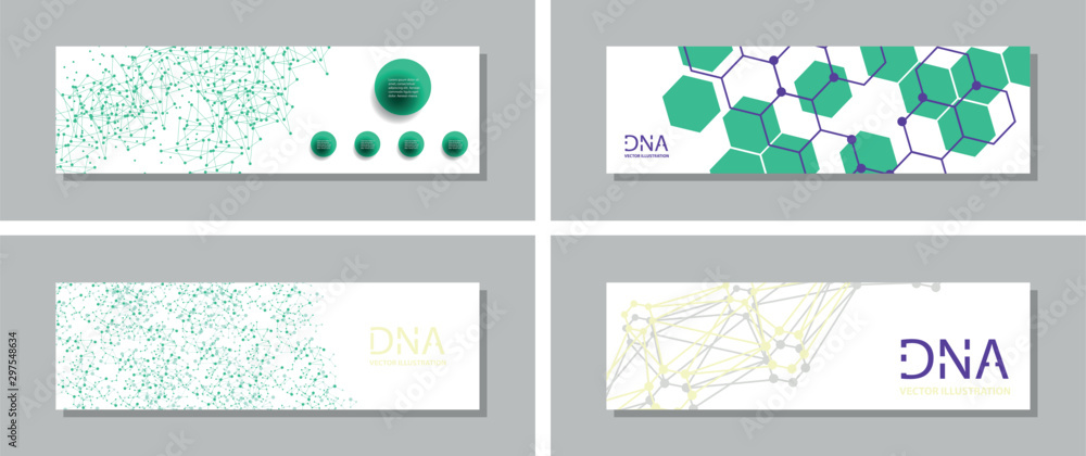 Genetics Testing Science DNA Double Spiral Abstract Background Vector ...