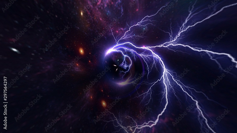 black hole, science fiction wallpaper. Beauty of deep space. Colorful ...