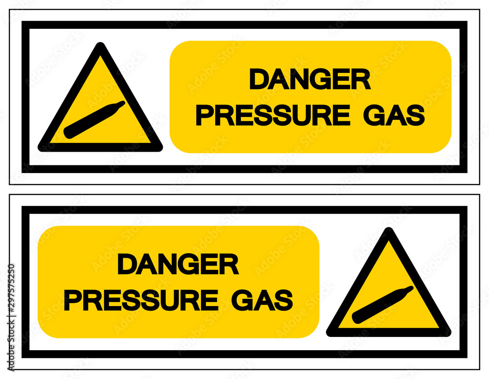 Danger Pressure Gas Symbol Sign, Vector Illustration, Isolate On White ...