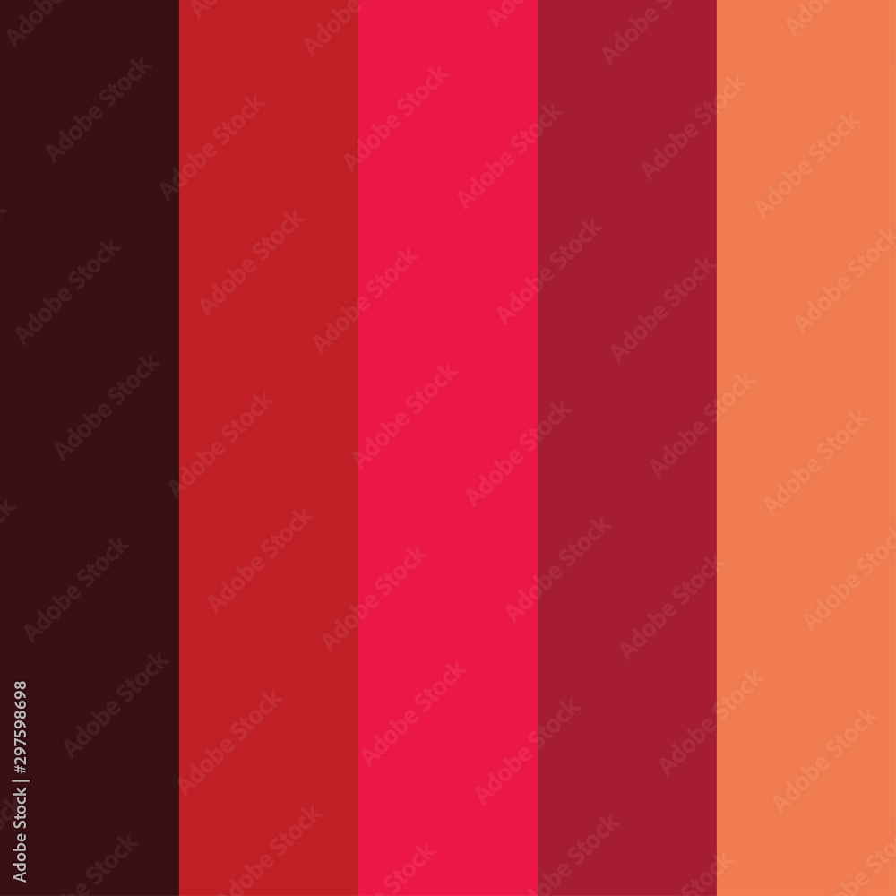 Red color palette vector illustration set Stock Vector | Adobe Stock