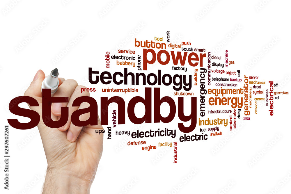 Standby word cloud Stock Photo | Adobe Stock