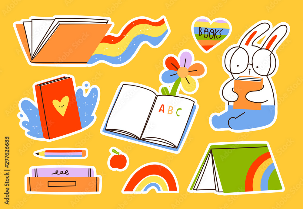 Read more books. Set for book lovers. Various books, stack of books ...