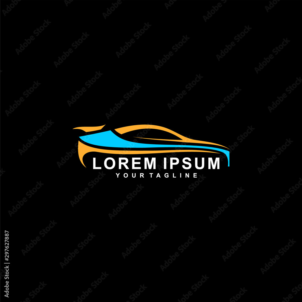 Car logo in simple line graphic design template vector Stock Vector ...