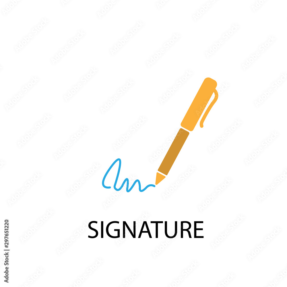 Signature icon. Signature symbol design. Stock - Vector illustration ...