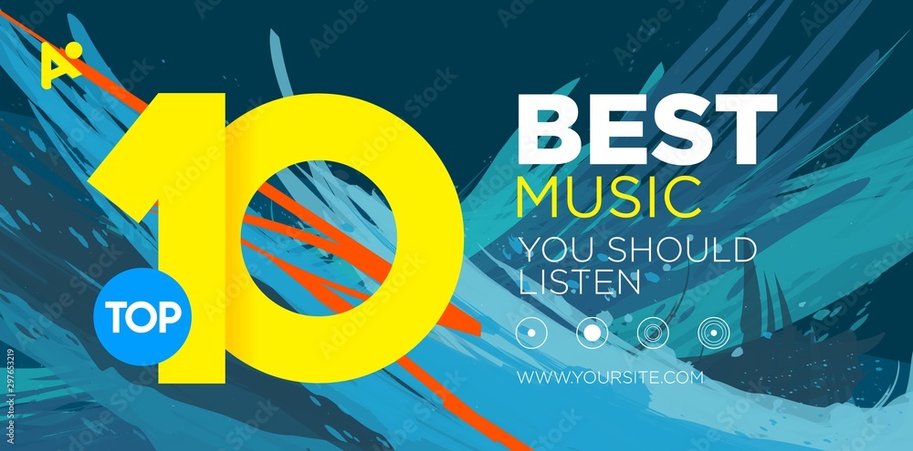 Top 10 rating banner design template. Modern Vector layout Stock Vector ...