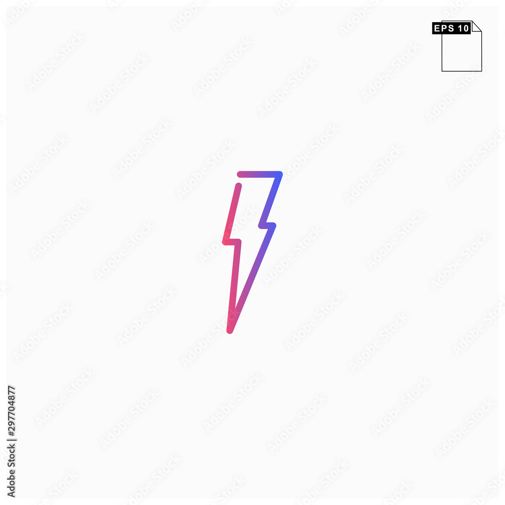 simple logo bolt with gradien Stock Vector | Adobe Stock