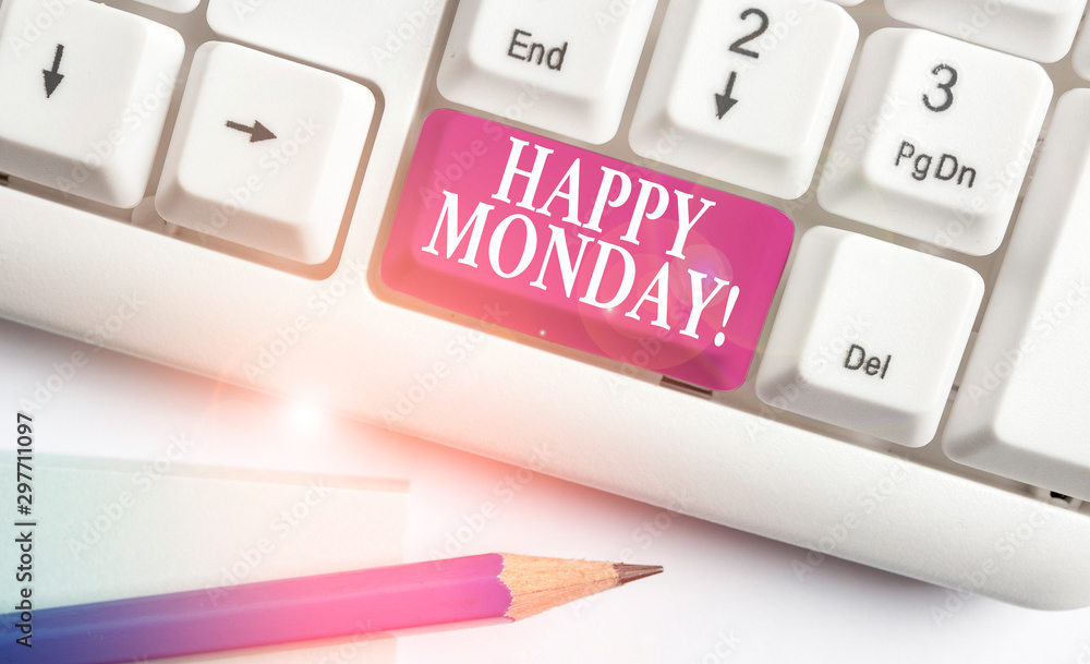 Text sign showing Happy Monday. Business photo text telling that ...