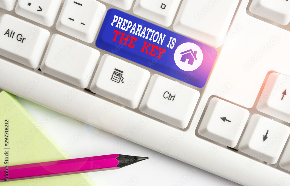 Handwriting text Preparation Is The Key. Conceptual photo it reduces ...