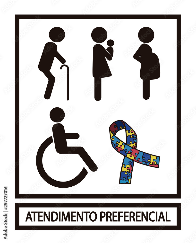 Vetor de Translation for Atendimento Preferencial is priority treatment ...