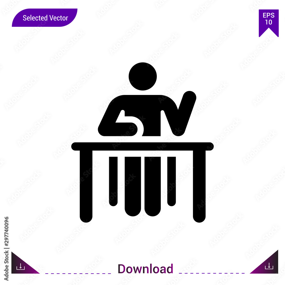 Black student icon vector. Best modern , simple, isolated, school ...