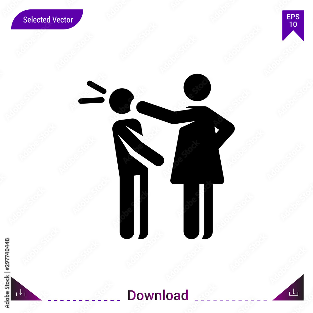 Black slap icon vector. Best modern , simple, isolated, school ...