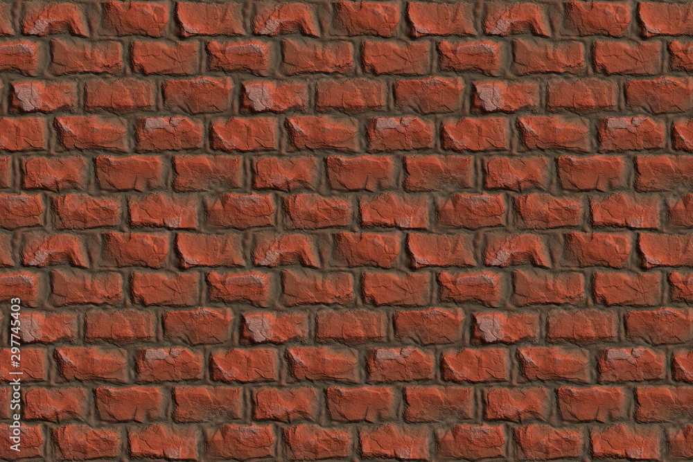 Old brick wall texture. Seamless pattern. 3D Rendering illustration ...