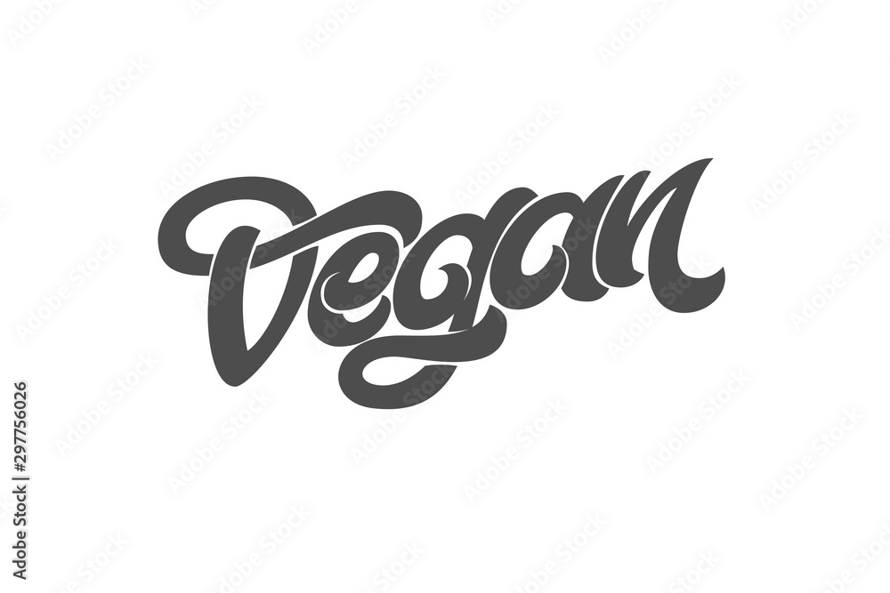 VEGAN lettering for the design of logos, icon, signs, labels and ...