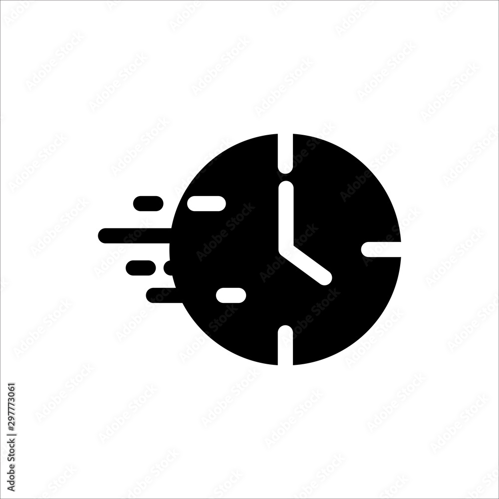 Clock icon. Symbol of time with trendy flat line style icon for web ...