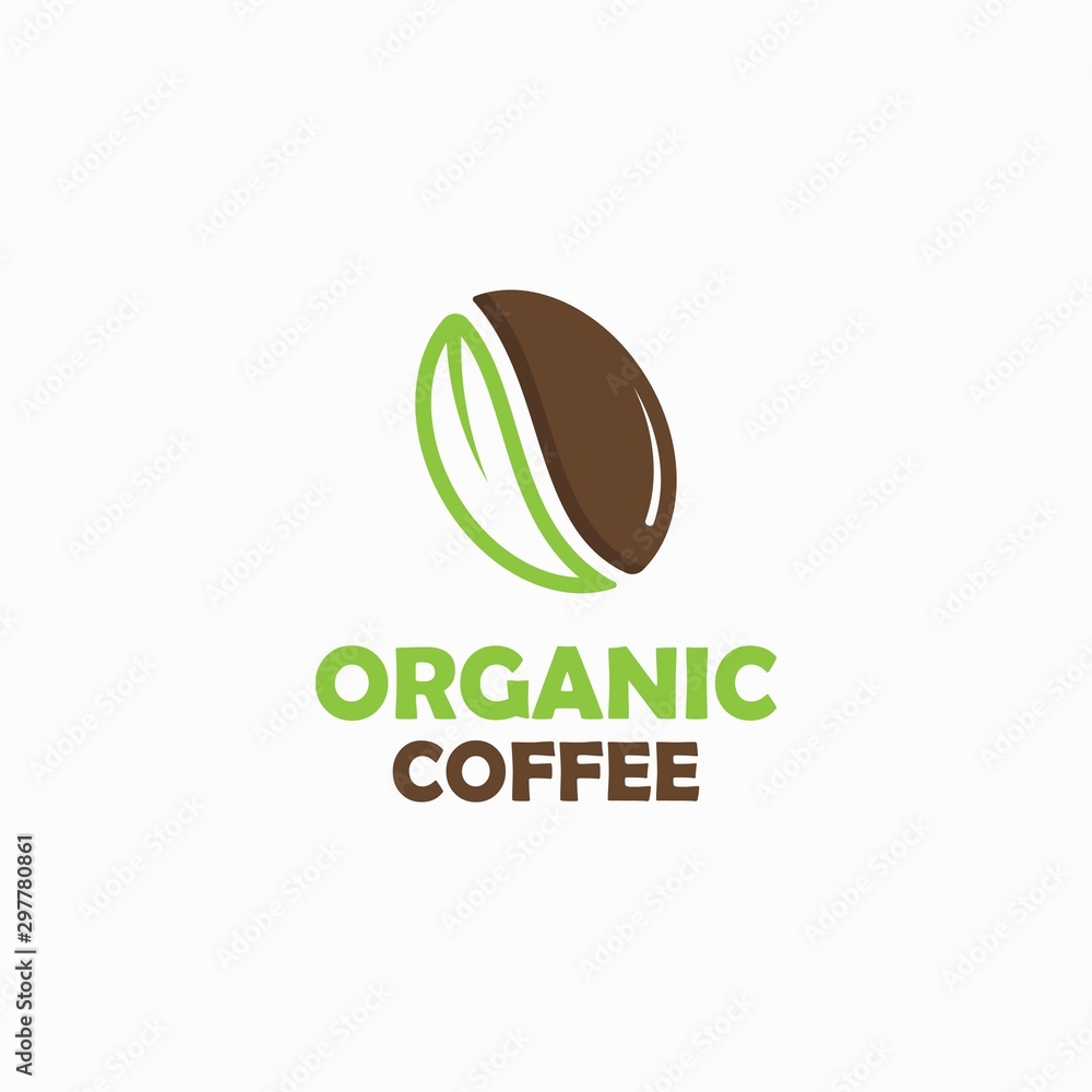 organic coffee logo design unique Stock Vector | Adobe Stock