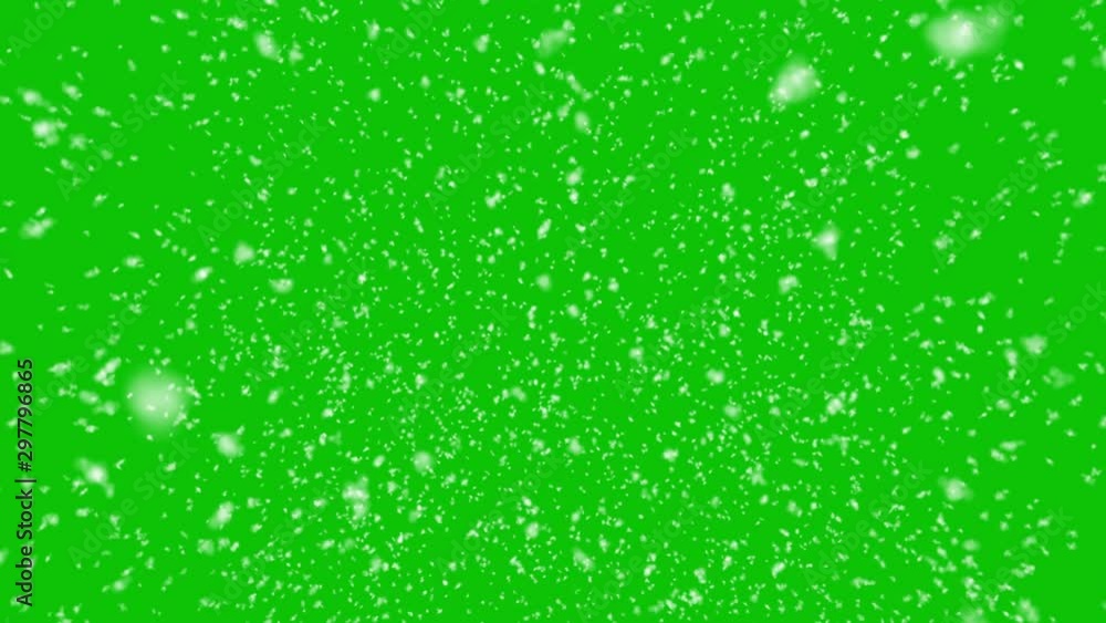 Isolated realistic snow falling on a green screen background Stock ...
