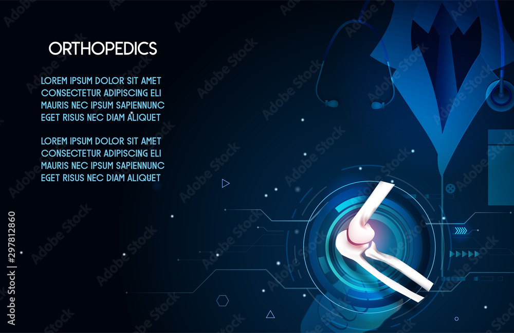 Vetor de Medical orthopedic abstract background. Treatment for ...