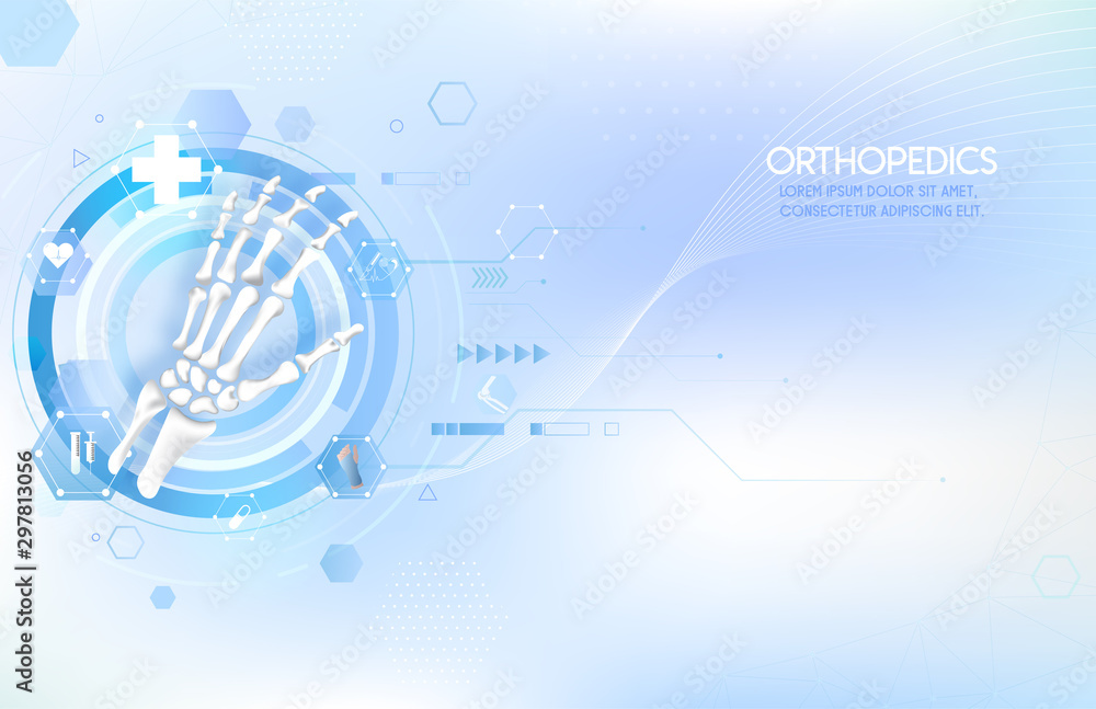 Medical orthopedic abstract background. Treatment for orthopedics ...