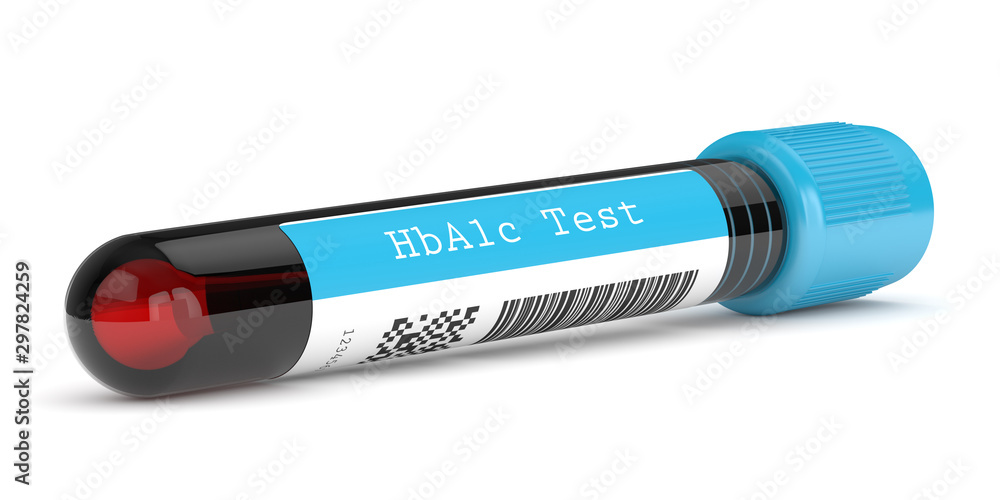 3d render of HbA1c blood tube over white Stock Illustration | Adobe Stock