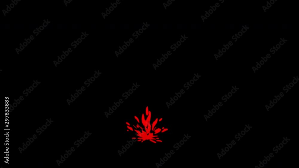 2d Cartoon FX Pack 4K 30 Blood Elements with glow effect and with out ...