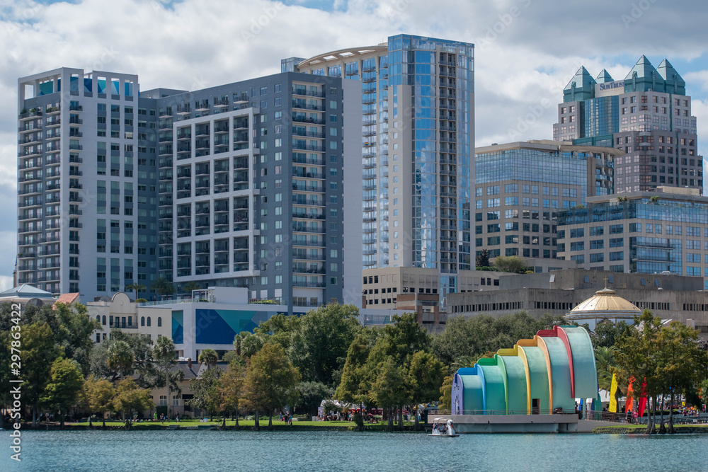 Orlando, Florida. October 12, 2019. Panoramic view of Walt Disney ...