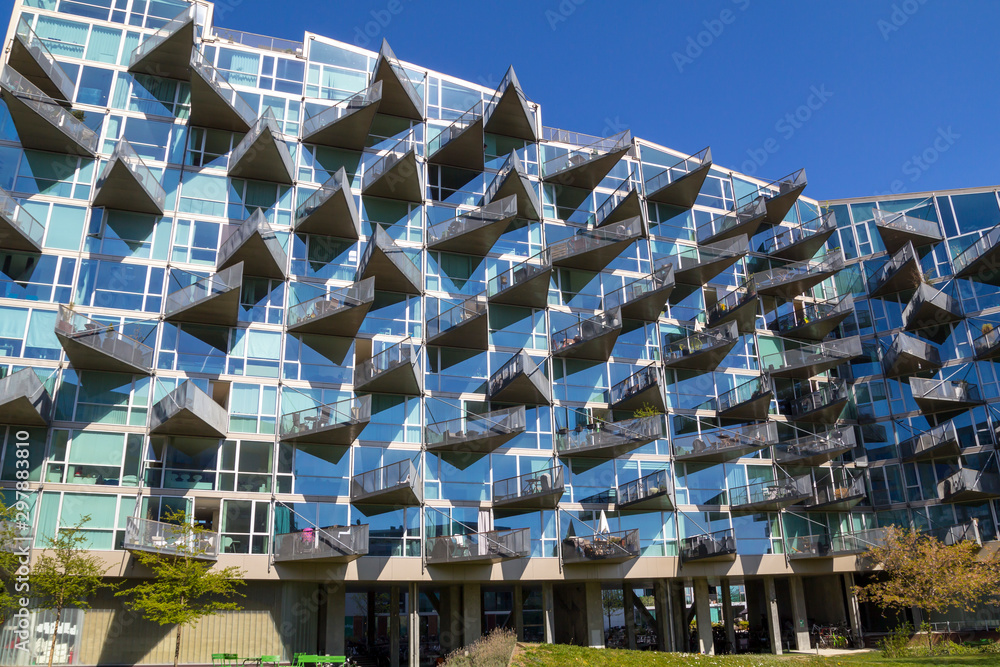 Copenhagen, Denmark: April 21, 2019: Modern architecture building in ...