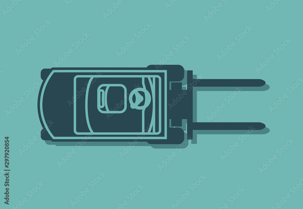 Forklift top view vector Stock Vector | Adobe Stock