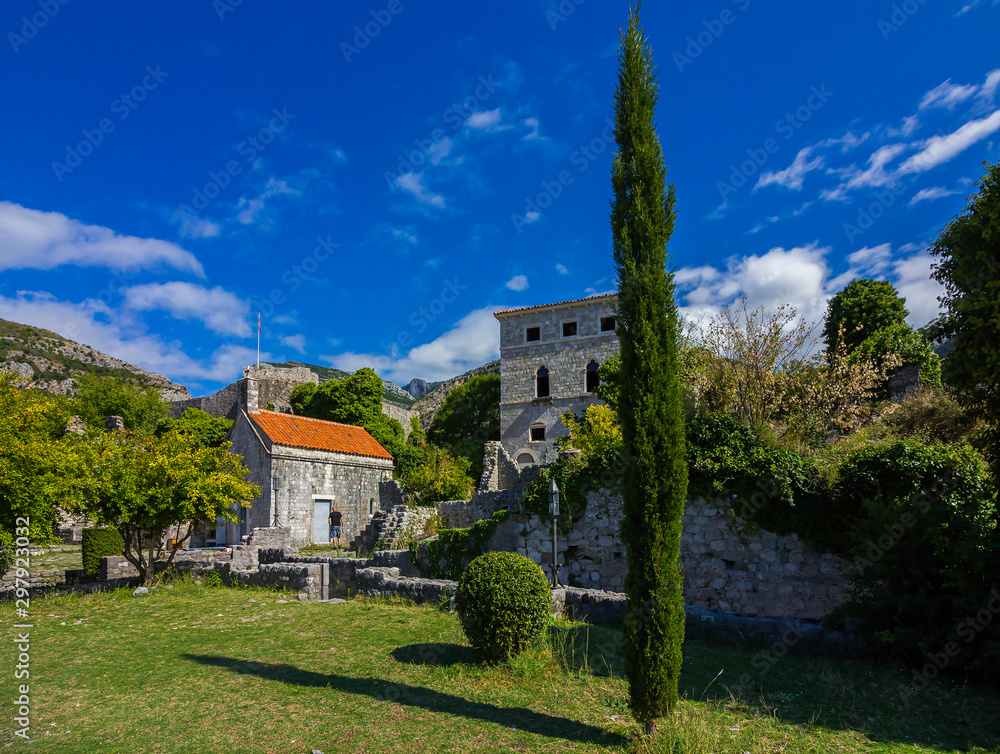 Stari Bar (Old Bar), Montenegro, the different view of the ancient city ...