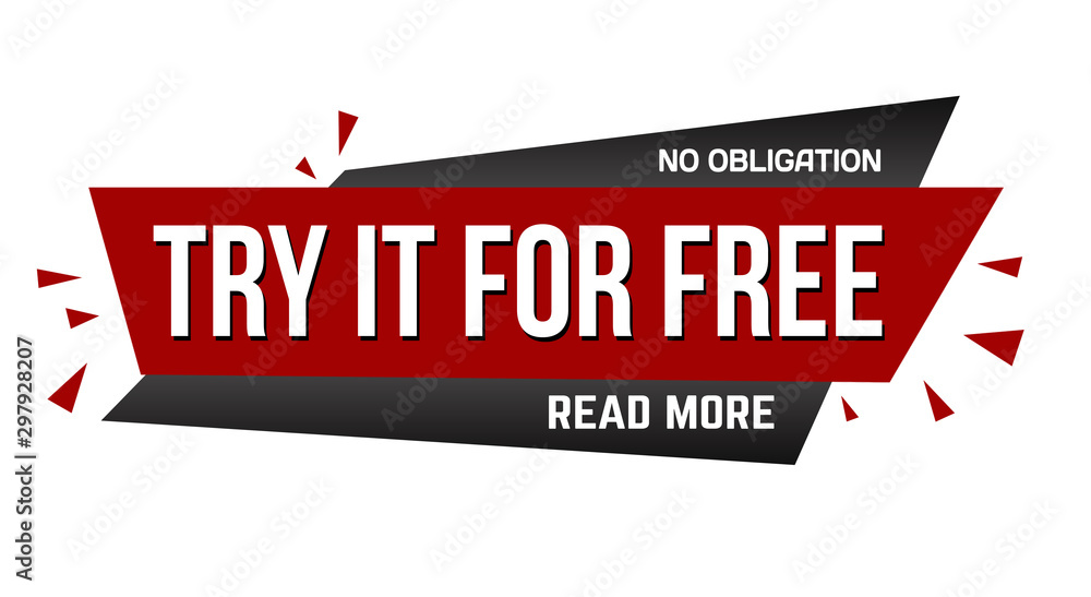 Try it for free banner design Stock Vector | Adobe Stock