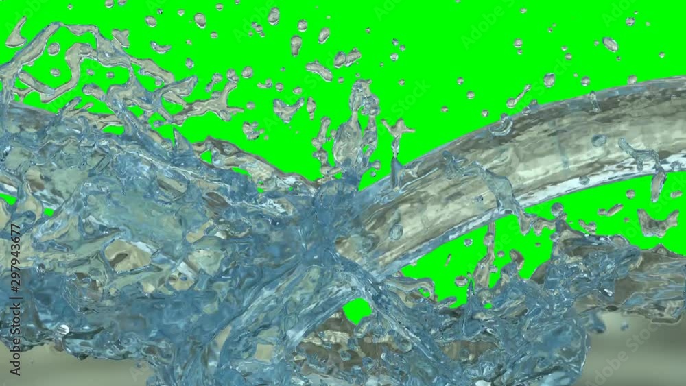 Animated realistic Avgas or aviation fuel pouring and splashing from ...