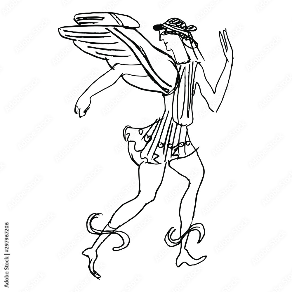 Hermes Mythology Drawing