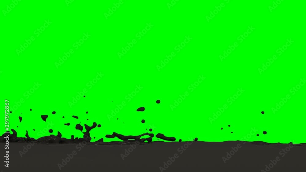 Animated rapidly flowing stream or river of crude or brunt oil as if ...