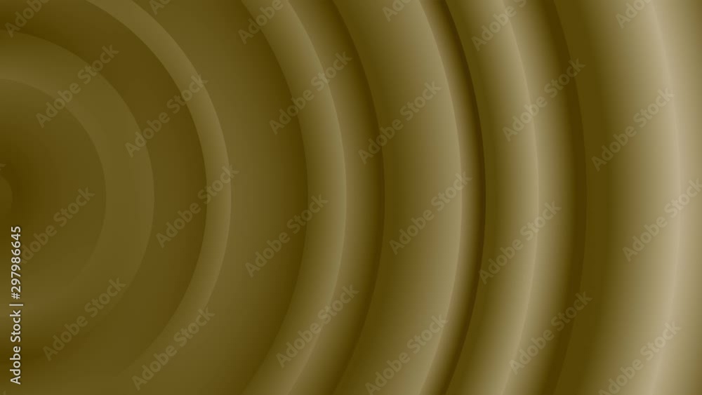 Animated gold circle wave ripples moving slowly from left to right ...