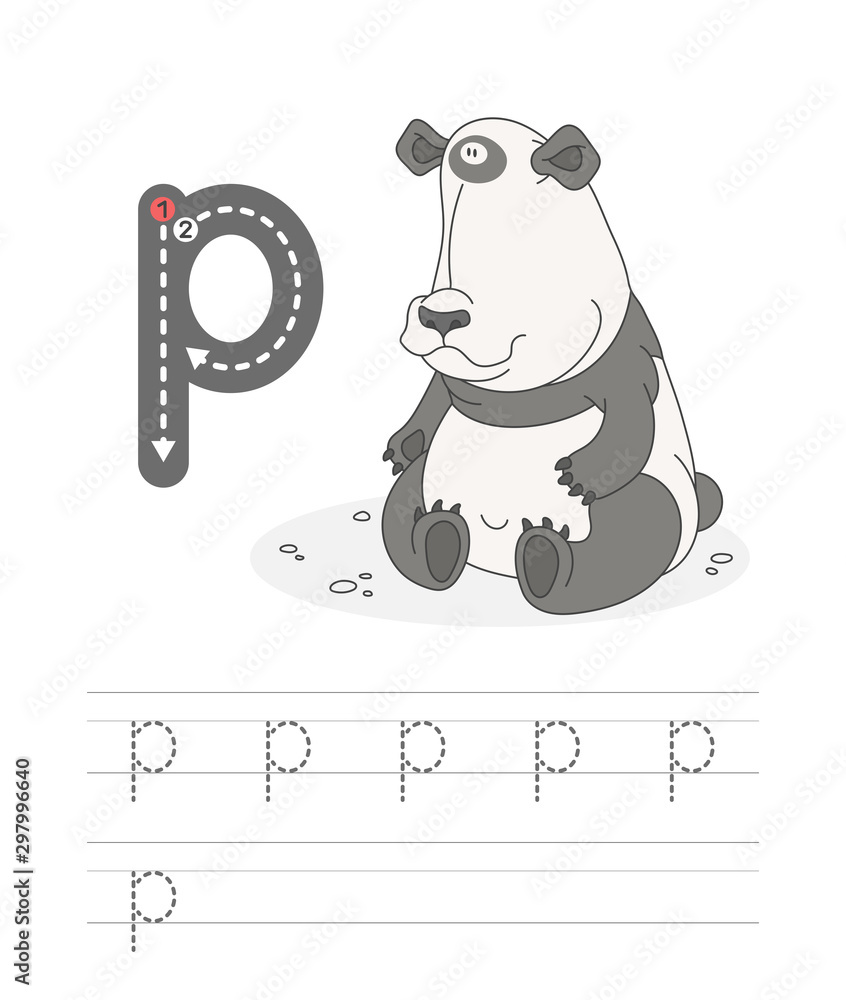 Learning to write a letter - p. A practical sheet from a set of ...