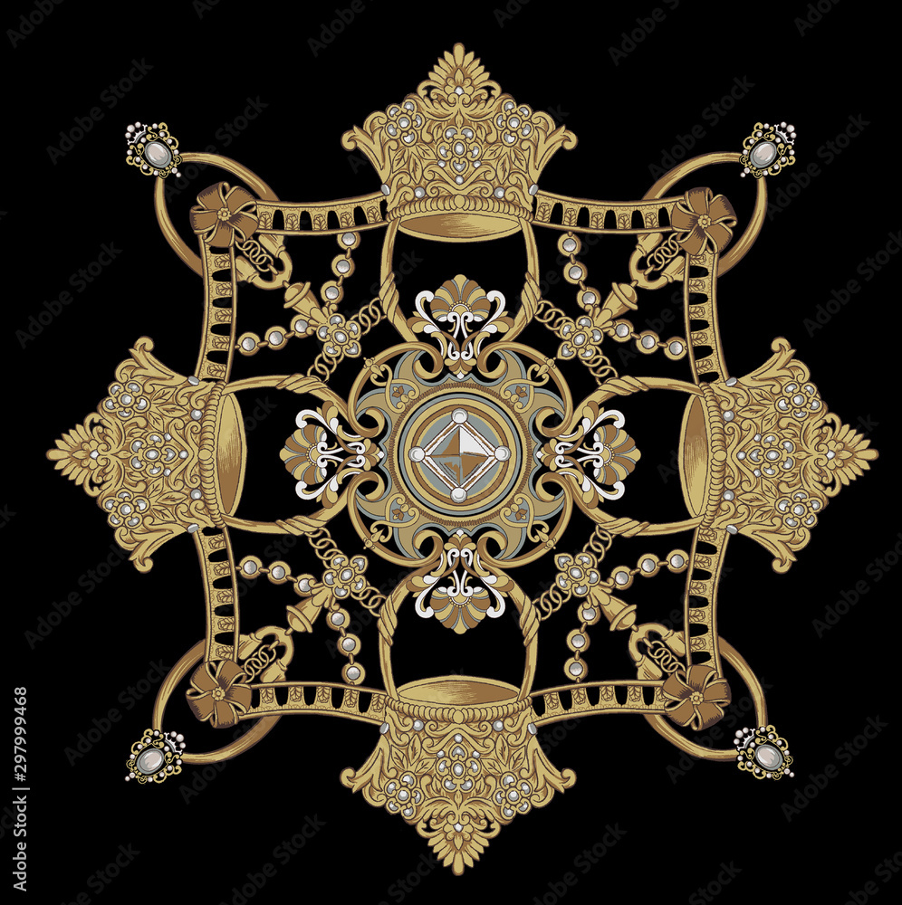 Decorative elegant luxury design.Vintage elements in baroque, rococo ...