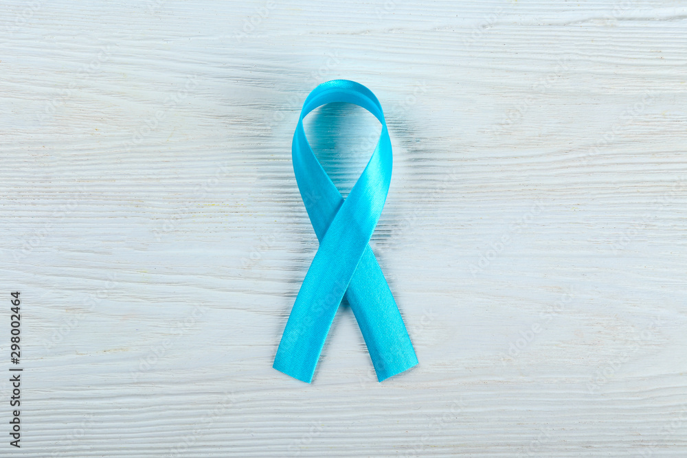 Blue awareness ribbon - symbol for fighting prostate cancer, support ...