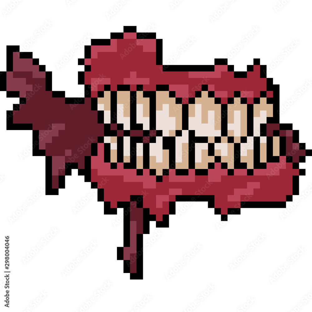vector pixel art zombie mouth Stock Vector | Adobe Stock vector pixel art zombie mouth Stock Vector | Adobe Stock