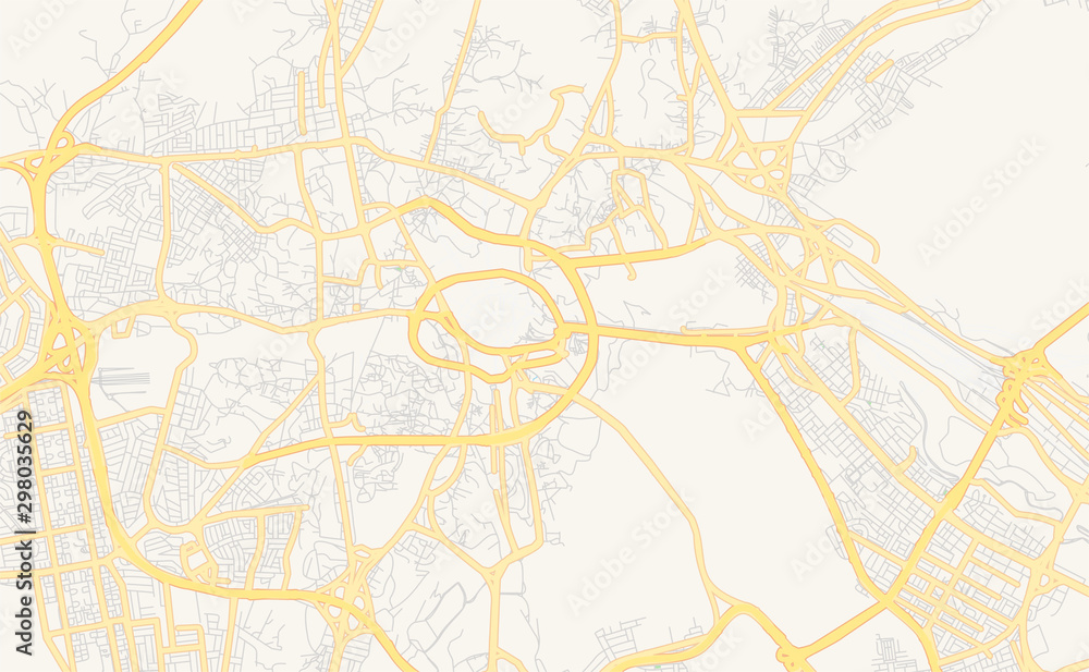 Printable street map of Mecca, Saudi Arabia Stock Vector | Adobe Stock