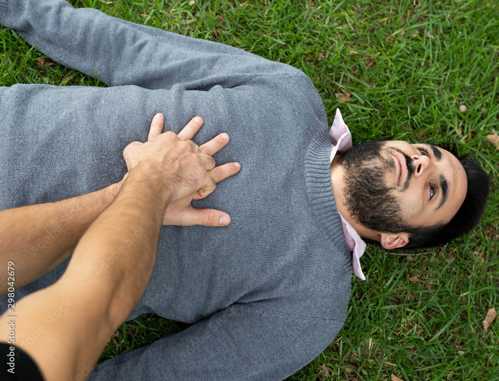 First Aid Emergency CPR rcp on Heart Attack Man , Resuscitation ...