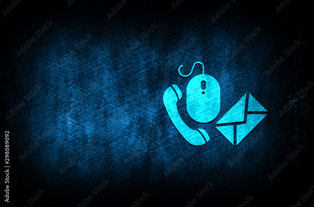 Contact icon abstract blue background illustration digital texture ...