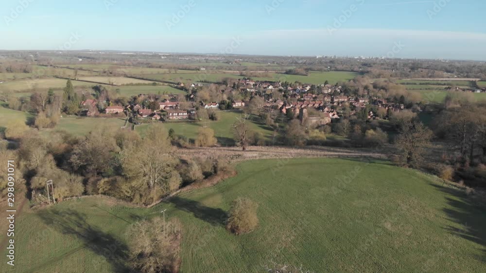 English Countryside, Small Historic Village, City Skyline Start Of ...
